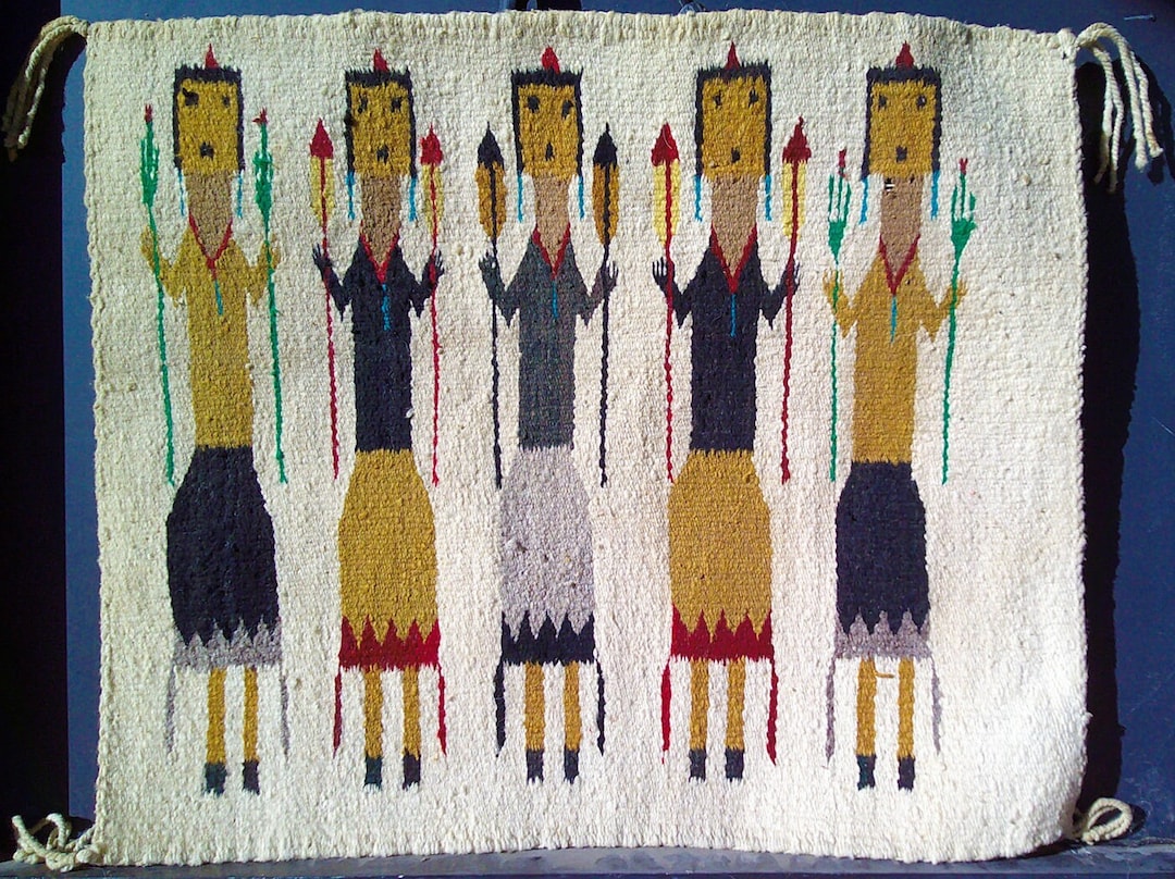 Navajo Yei Rug! Beautiful Handmade Vintage of the 1920's. Genuine ...