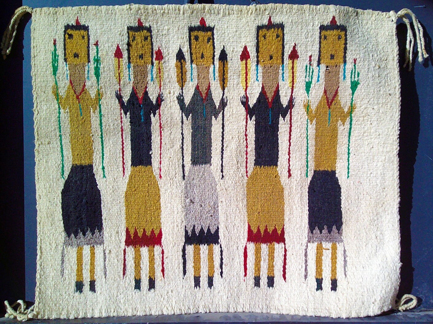 Navajo Yei Rug! Beautiful Handmade Vintage of the 1920's. Genuine ...