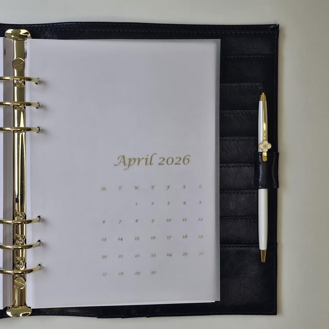 April 2026 Kit: 'springtime Flutter' Monthly Vellum Planner Dashboard ...