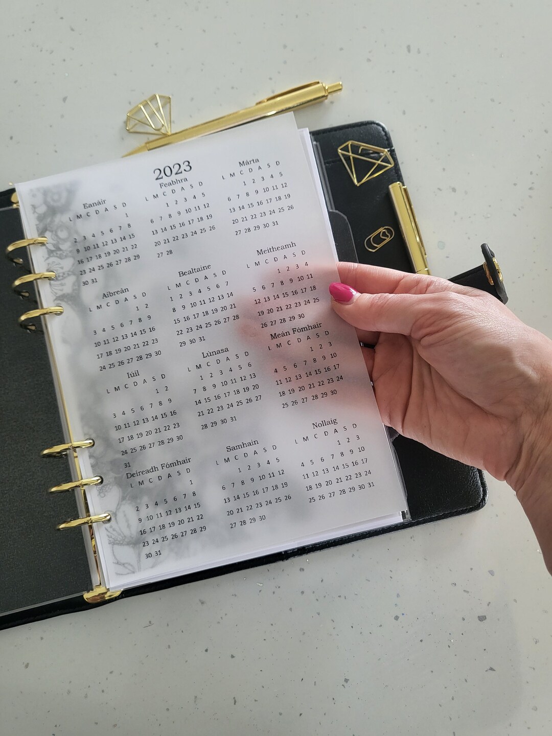 Vellum 2024 Calendar Dashboard as Gaeilge irish Language - Etsy