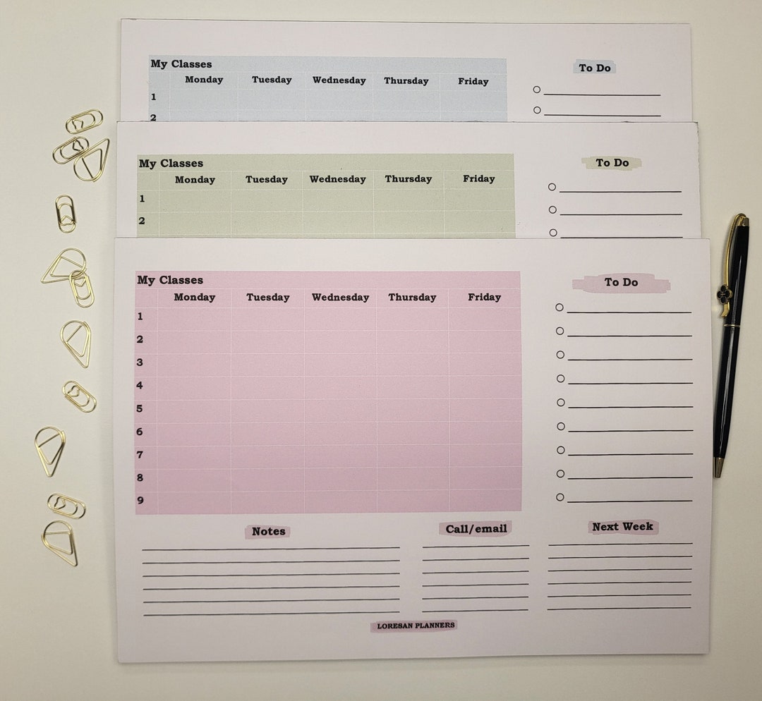 Teacher Desk Planner Pads A4 (english or Gaeilge) - Etsy