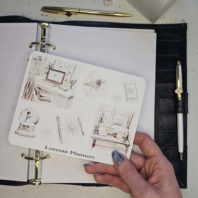 January 2026 Kit Winter Sparkle Stickers - Etsy