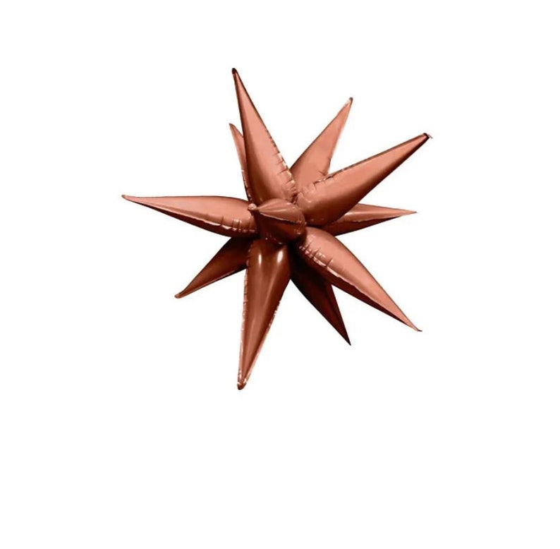 40 Cream Caramel Brown Starburst Foil Balloon Birthday Party - Etsy