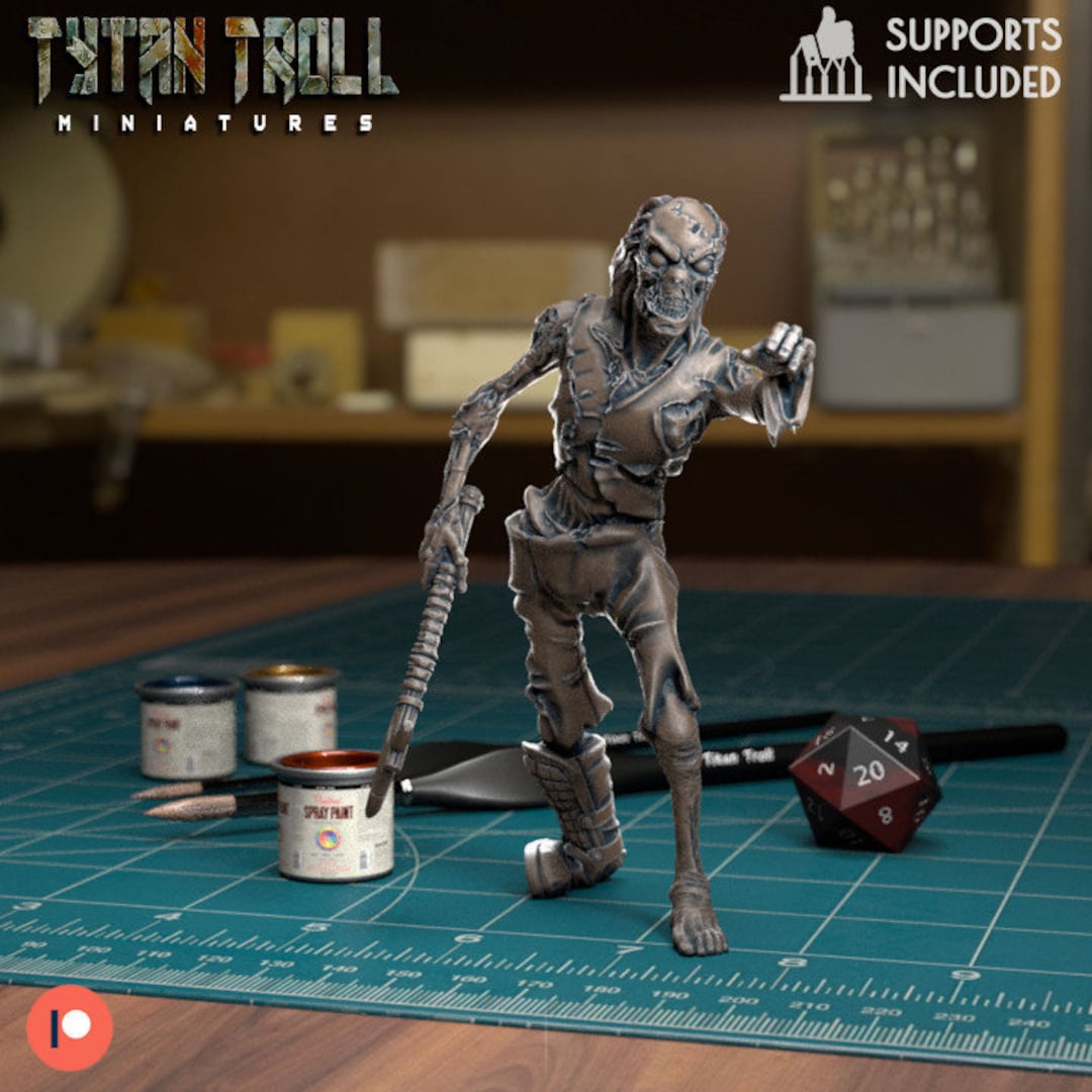 5 Pc Zombies / Undead / Dnd / Miniatures / Wargaming / RPG / Tytantroll ...
