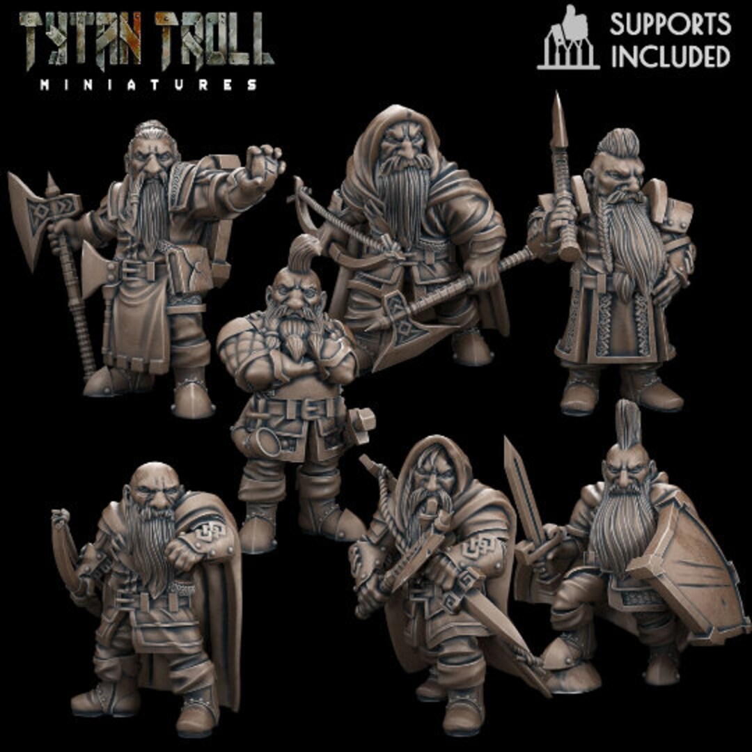 24pc Dwarf Bundle by Tytantroll Miniatures - Etsy