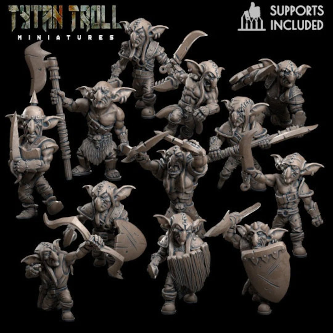 Goblin Value Bundle Goblin Dnd Miniatures Tytantroll Goblin Horde ...