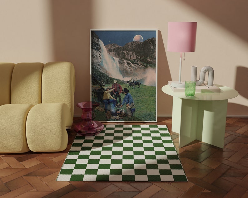 Cowboy Camp Collage Art - Surreal Vintage Cowboy Collage Print, Western ...