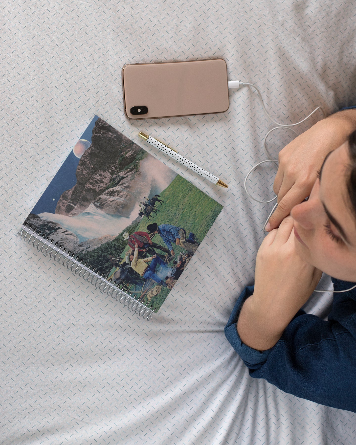 Cowboy Camp Collage Art Spiral Notebook Soft Cover Notebook - Etsy