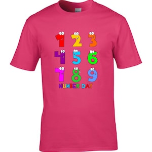 National Numeracy Day Number Day 2024 ,colourful Number Shirt, World ...