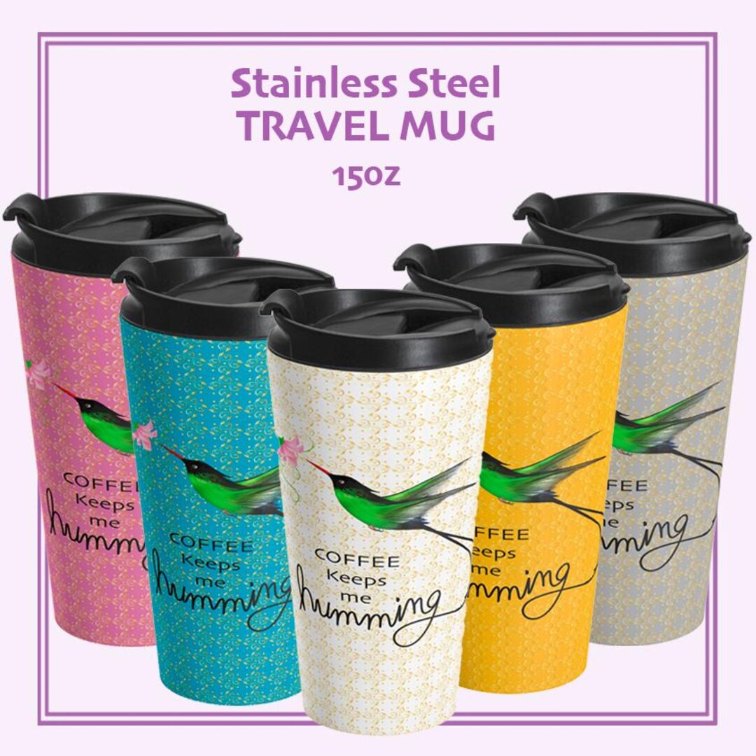 Hummingbird Coffee Stainless Steel Travel Mug - 15oz - Etsy