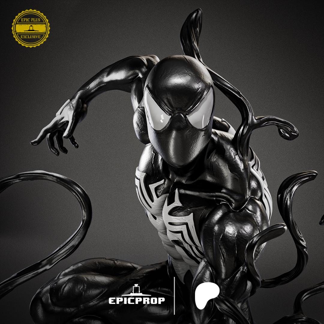Symbiote Suit Spider-man Figure (fan-art) | Gift Idea, Unpainted ...