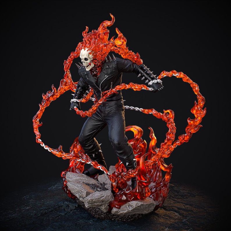 Ghost Rider | Fan Art Resin Figure | Unpainted or Painted | Made to ...