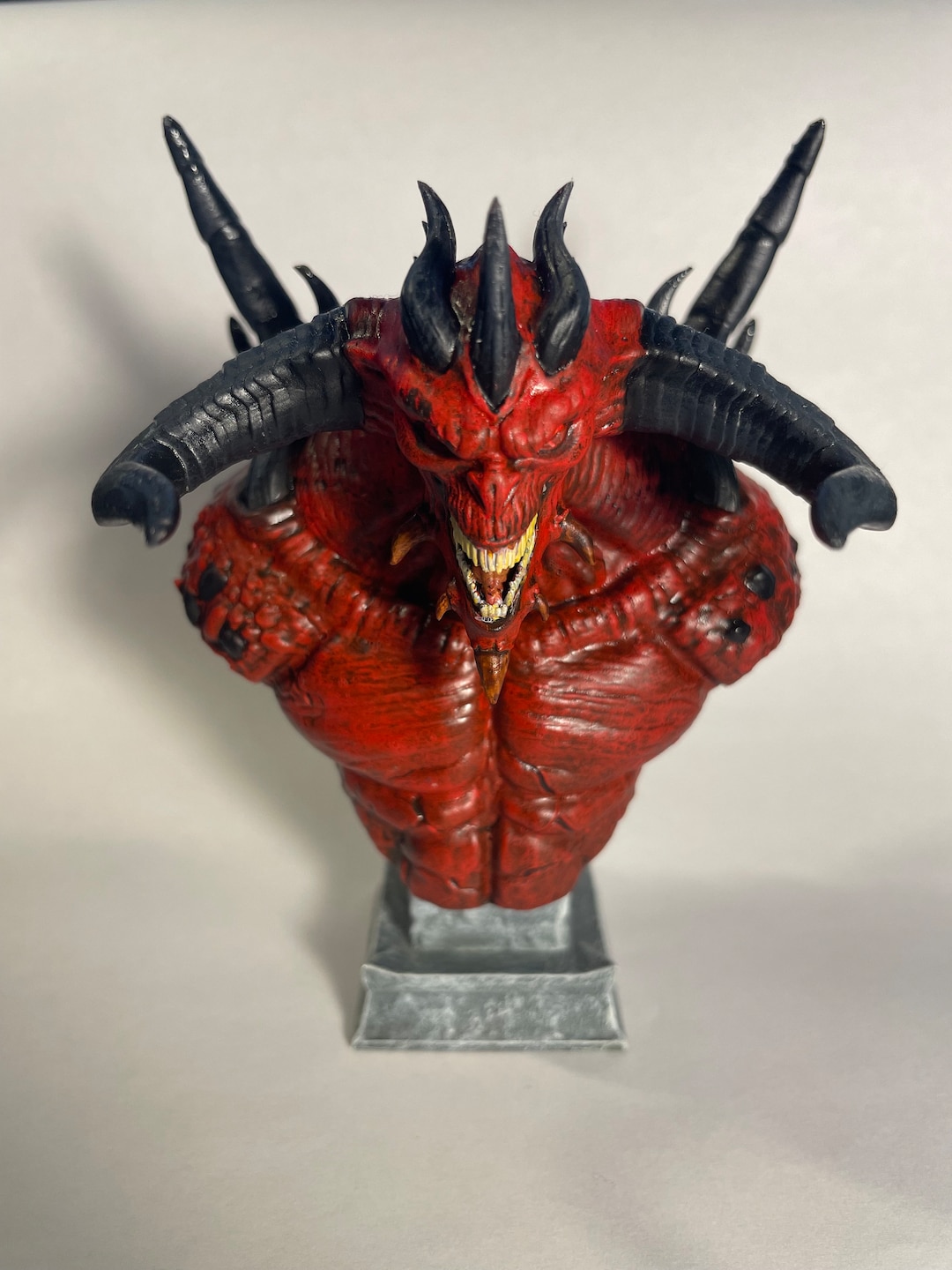 Diablo Bust Diablo Sculpture Fan Art 3D Printed Handmade Painted Diablo ...