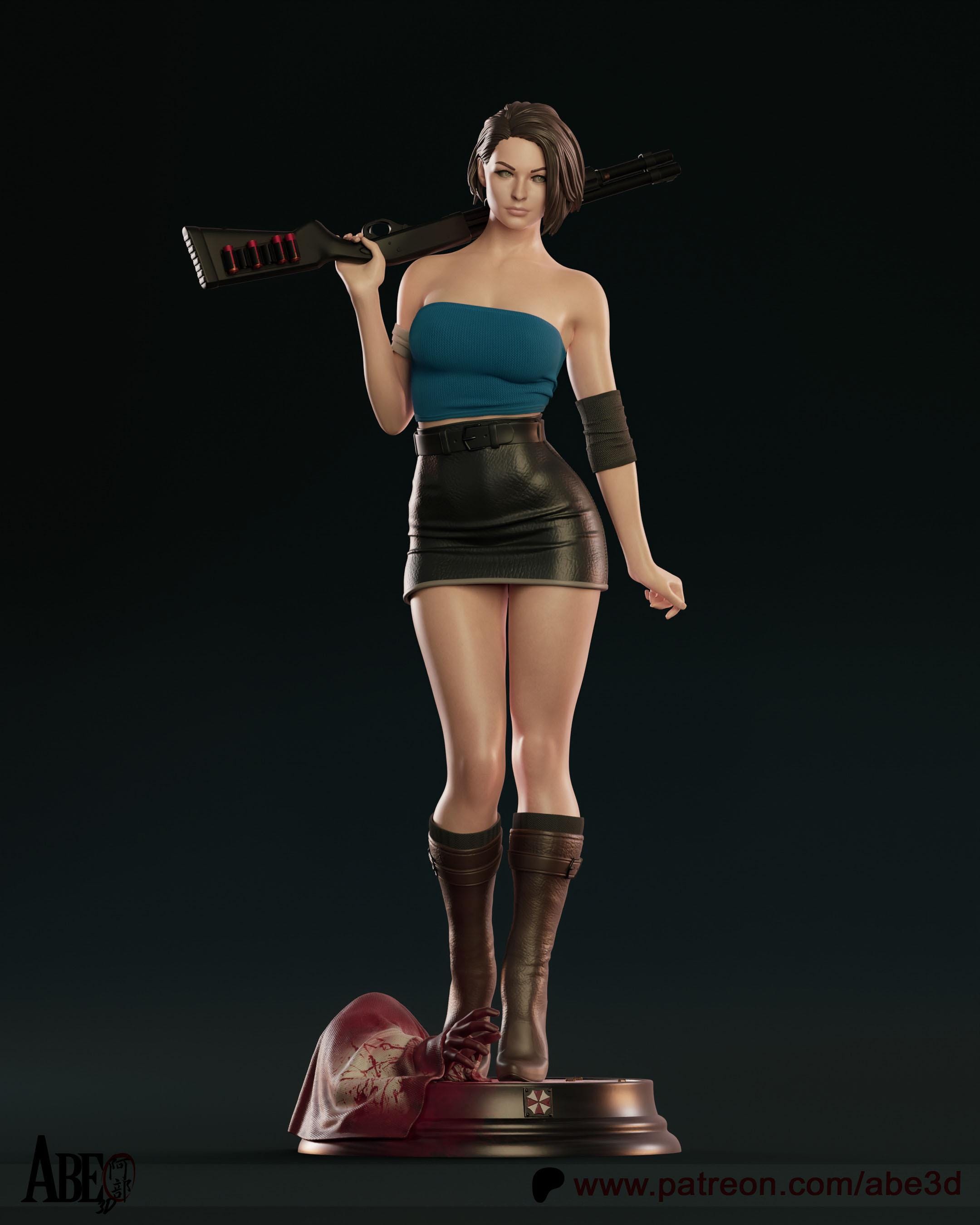 Jill Valentine (fan-art) | Gift Idea, Unpainted, Collectible | 8k Print ...