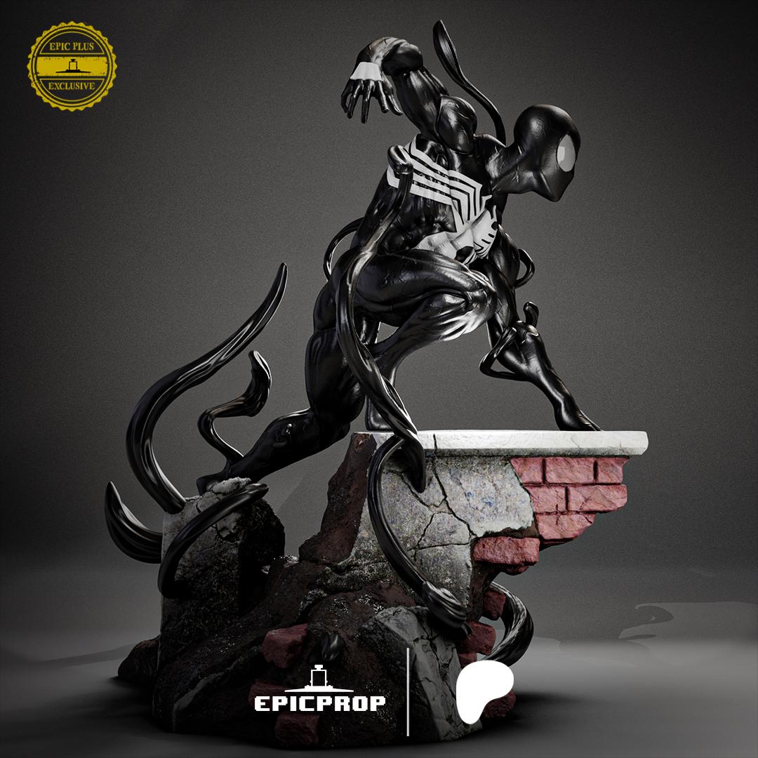 Symbiote Suit Spider-man Figure (fan-art) | Gift Idea, Unpainted ...