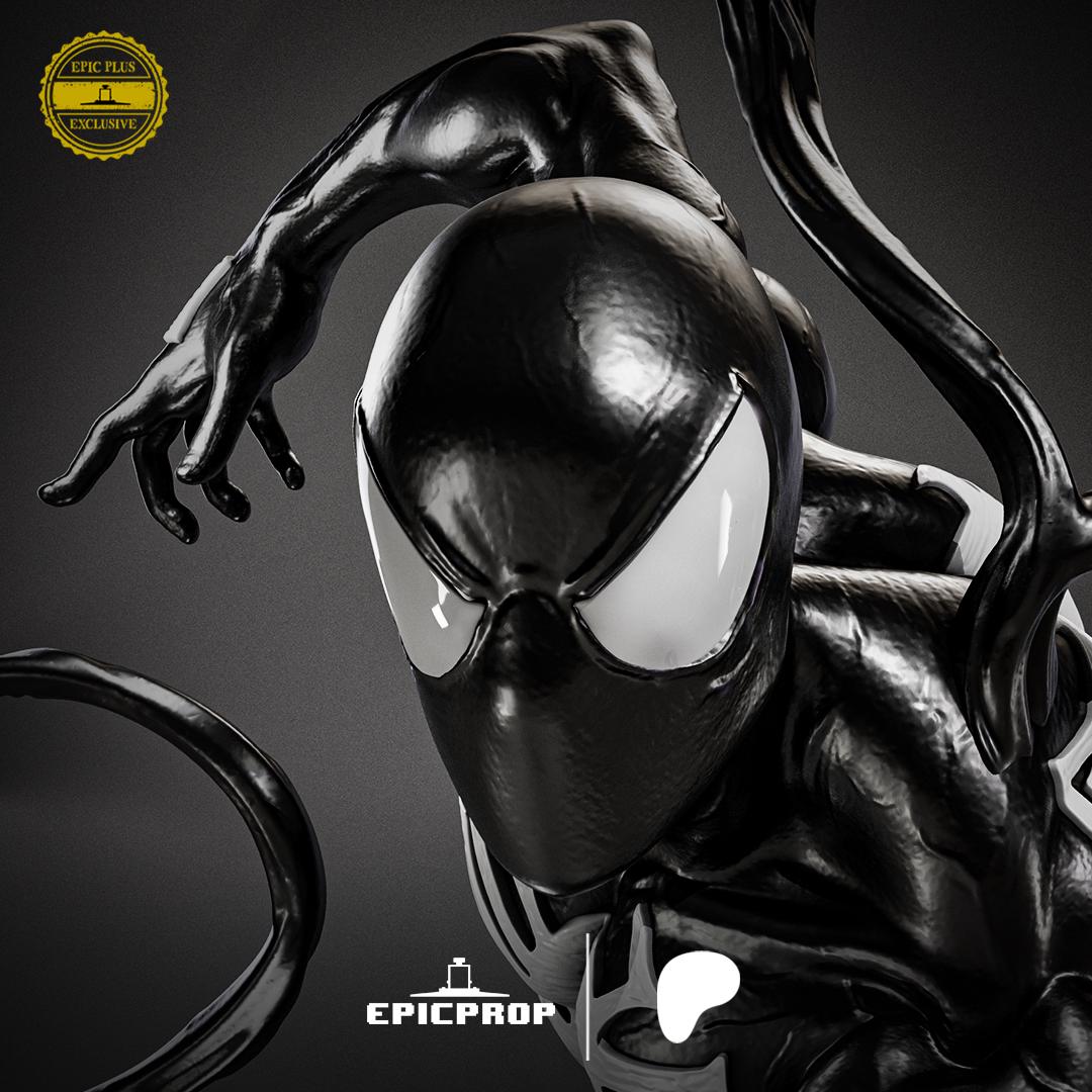 Symbiote Suit Spider-man Figure (fan-art) | Gift Idea, Unpainted ...