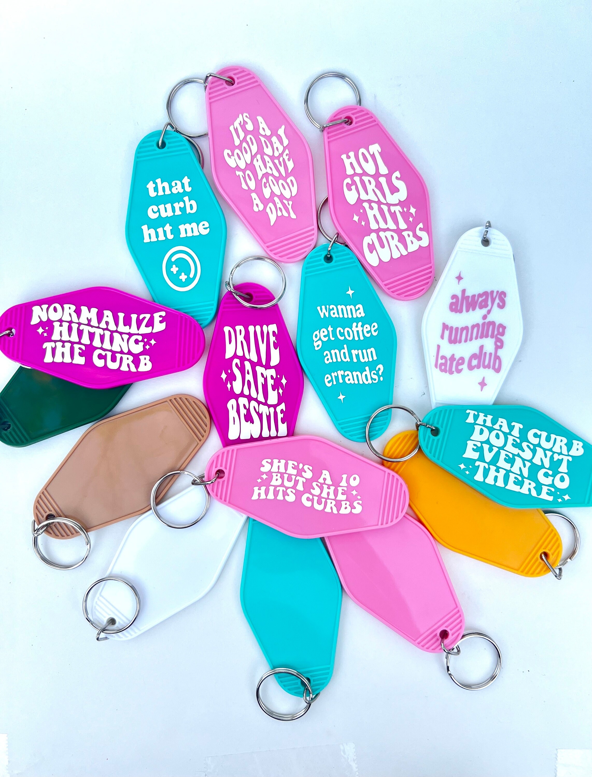 Curb Retro Hotel Keychain, Hotel Key Keychain. Funny and Relatable Keychains. Great Gift Idea ...