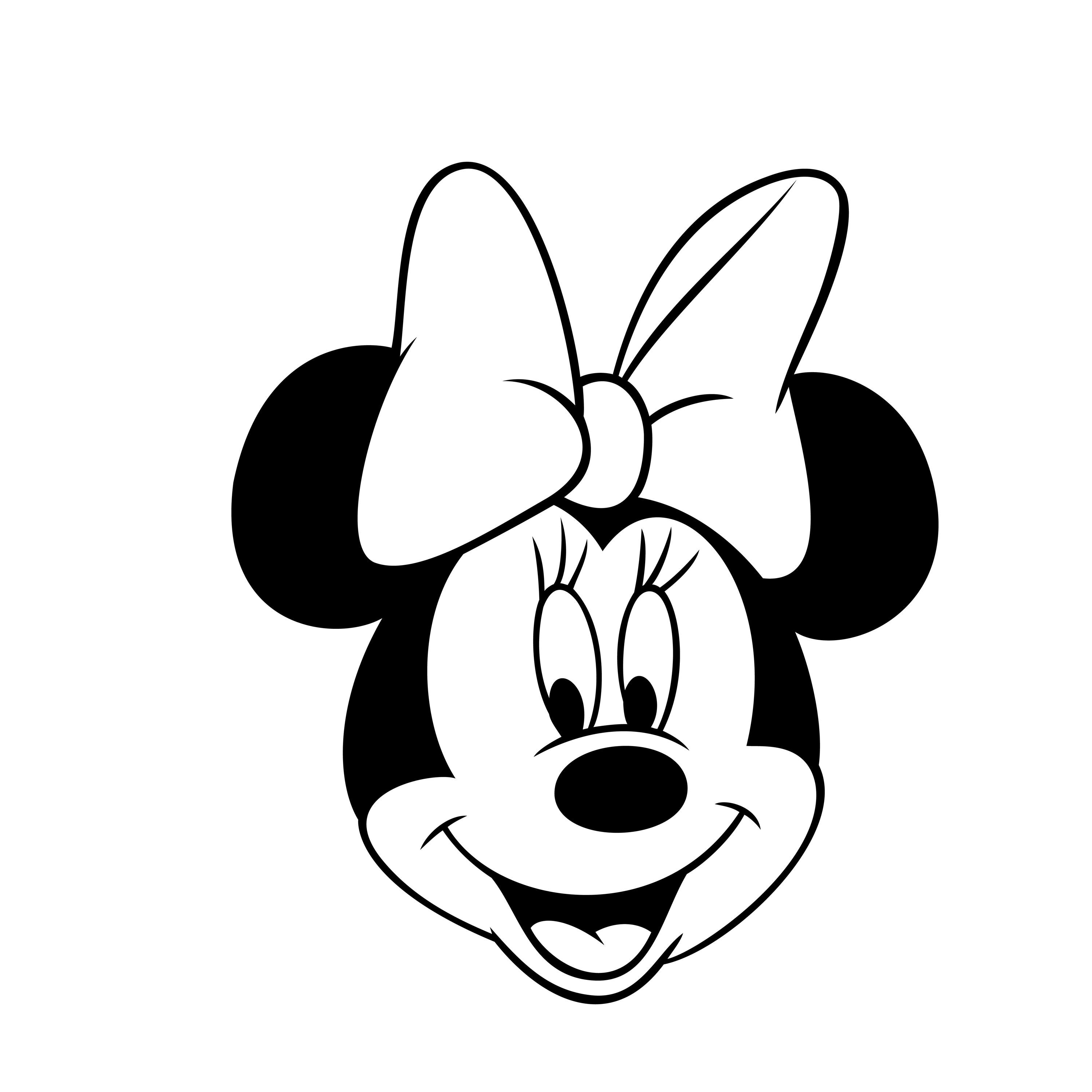 Minnie Mouse Smiling Face SVG, PNG, PDF, Download File for Vinyl Decal ...