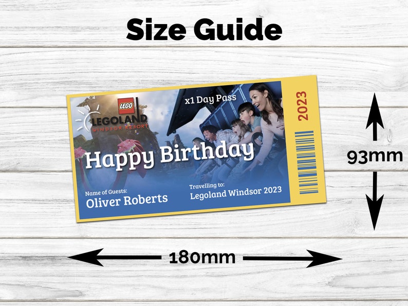 Print-at-home, Legoland Ticket, Birthday or Surprise, PDF - Etsy