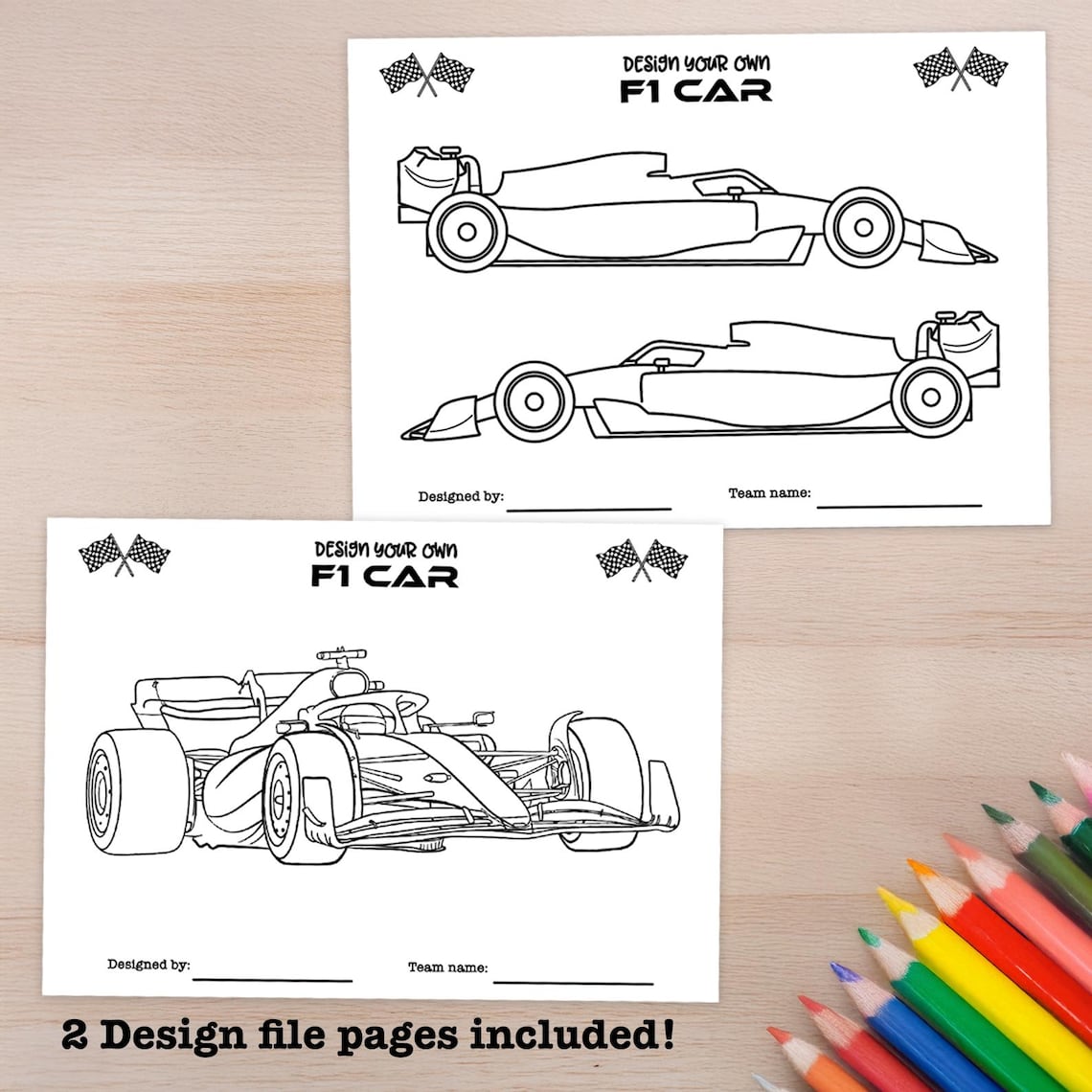 Design Your Own F1 Car – Printable Activity | Colouring & Drawing ...