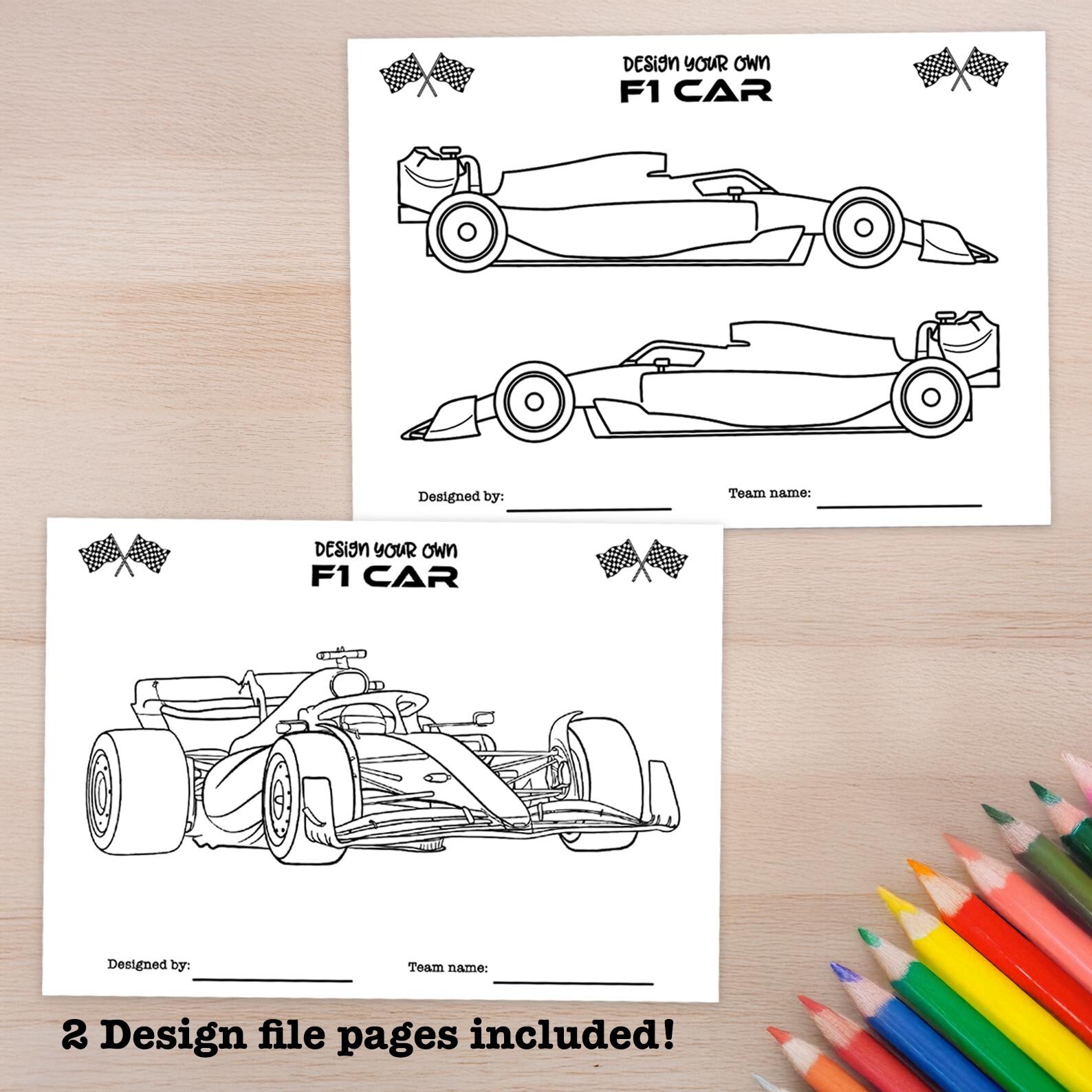 Design Your Own F1 Car – Printable Activity | Colouring & Drawing ...