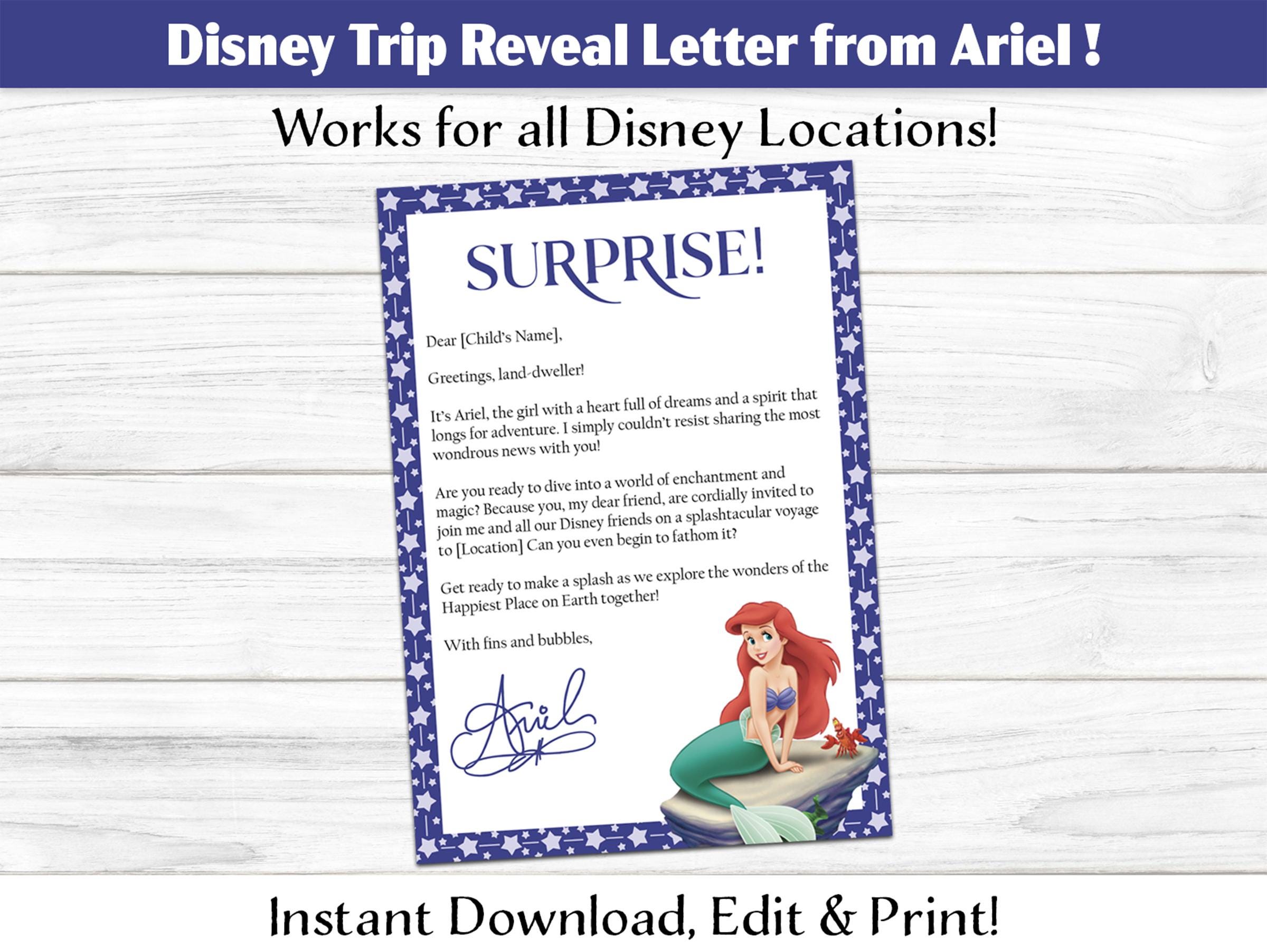 Personalized Little Mermaid Letter From Ariel – Editable Digital ...