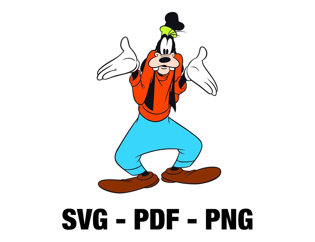 Goofy SVG, PNG, PDF, Download File for Vinyl Decal, Cut Files, Cricut ...