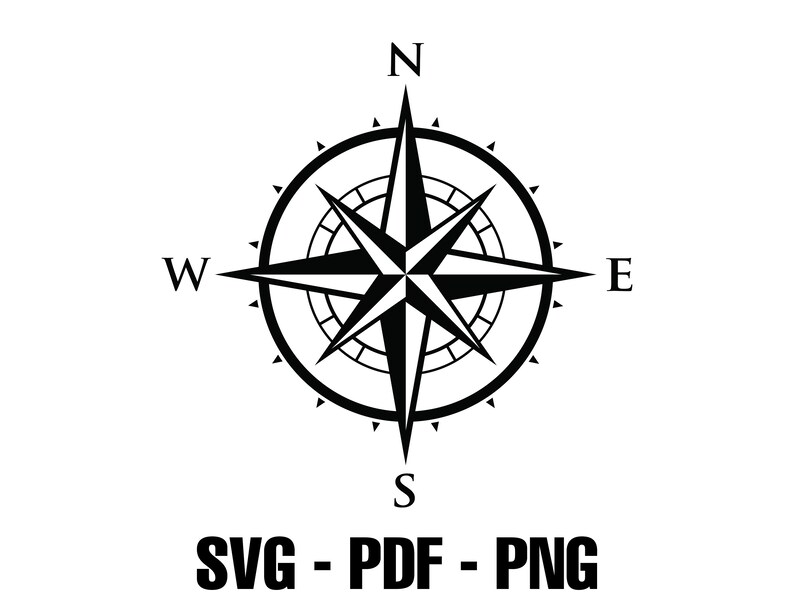 Vw Camper Compass Decal SVG, PNG, PDF, Download File for Vinyl, Cut ...