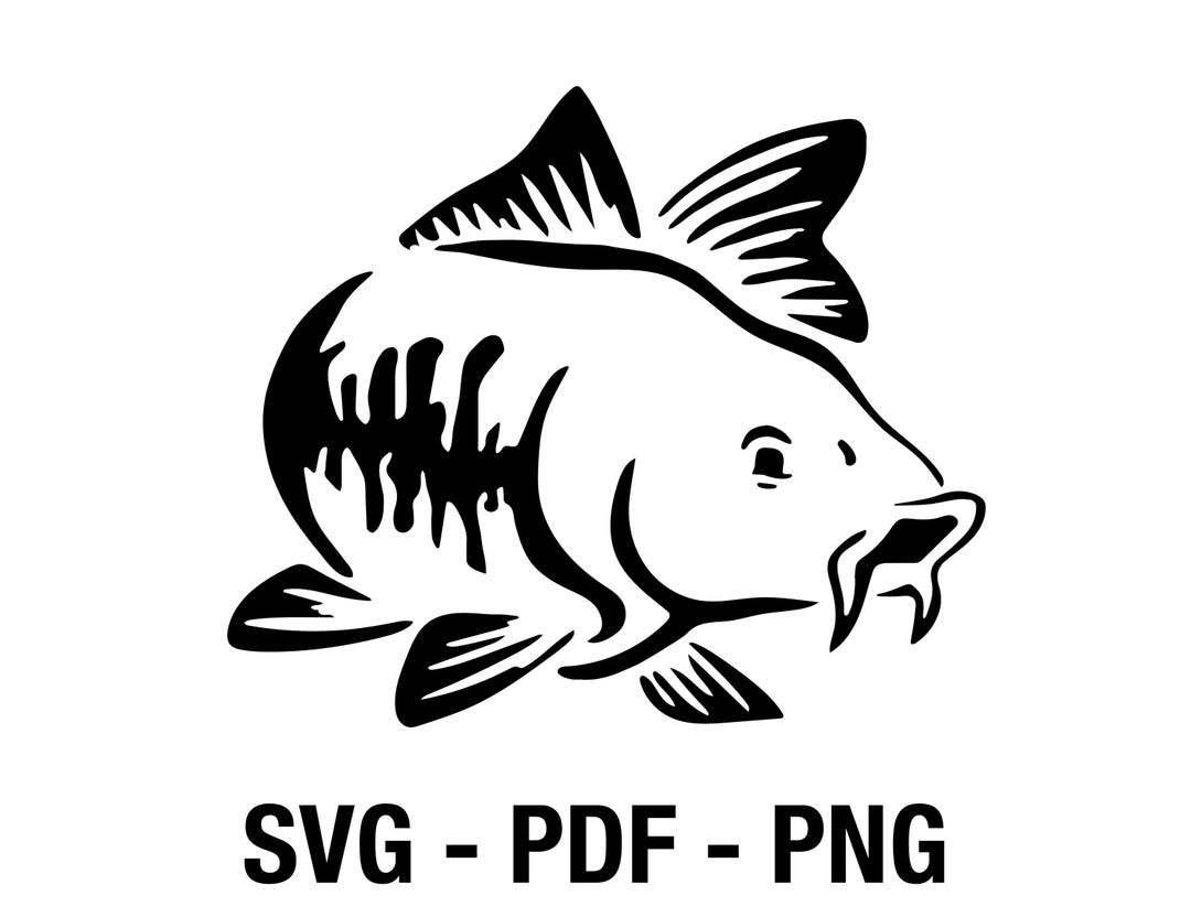 Carp Fish Logo SVG, PNG, PDF, Download File for Vinyl Decal, Cut Files ...