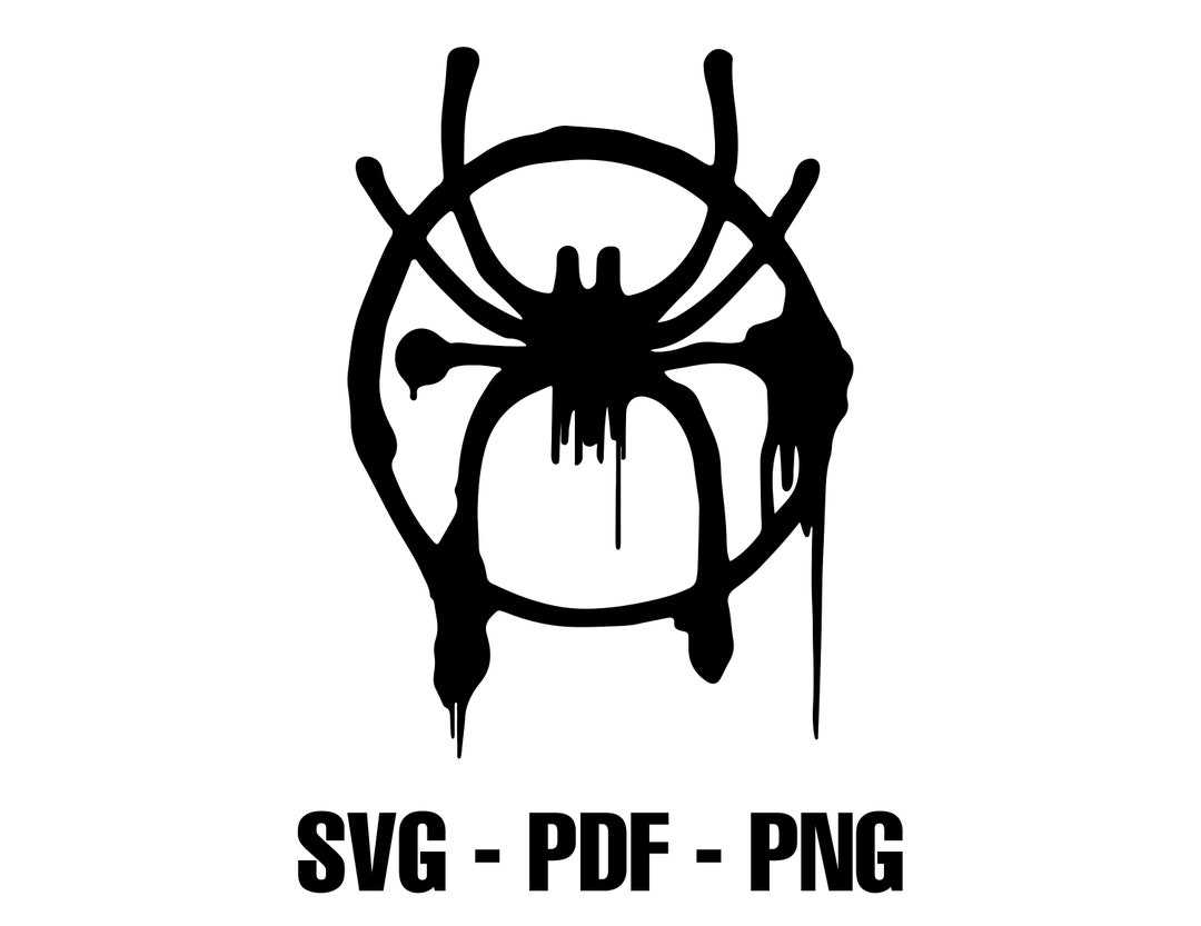 Miles Morales Spiderman Logo, Spider SVG, PNG, PDF, Download File for ...
