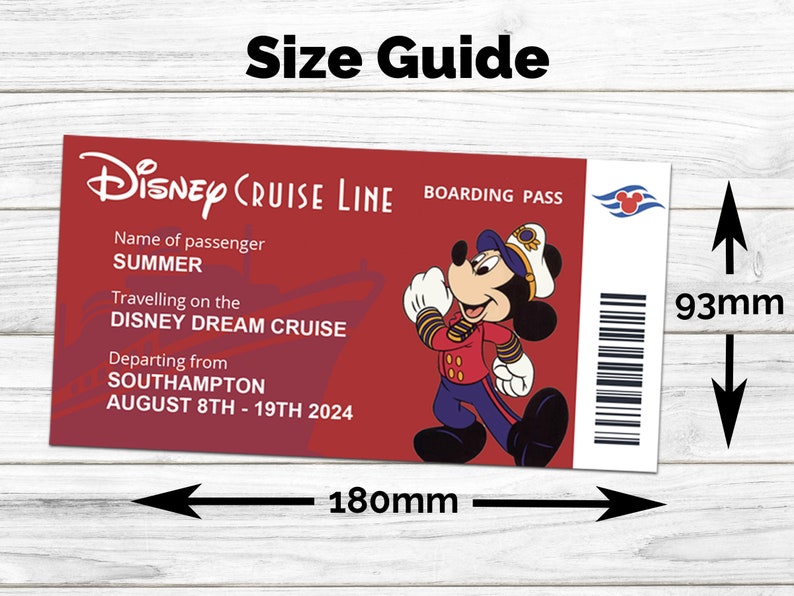 Cruise Editable Boarding Passes, Letters From Mickey & Minnie, Tickets ...