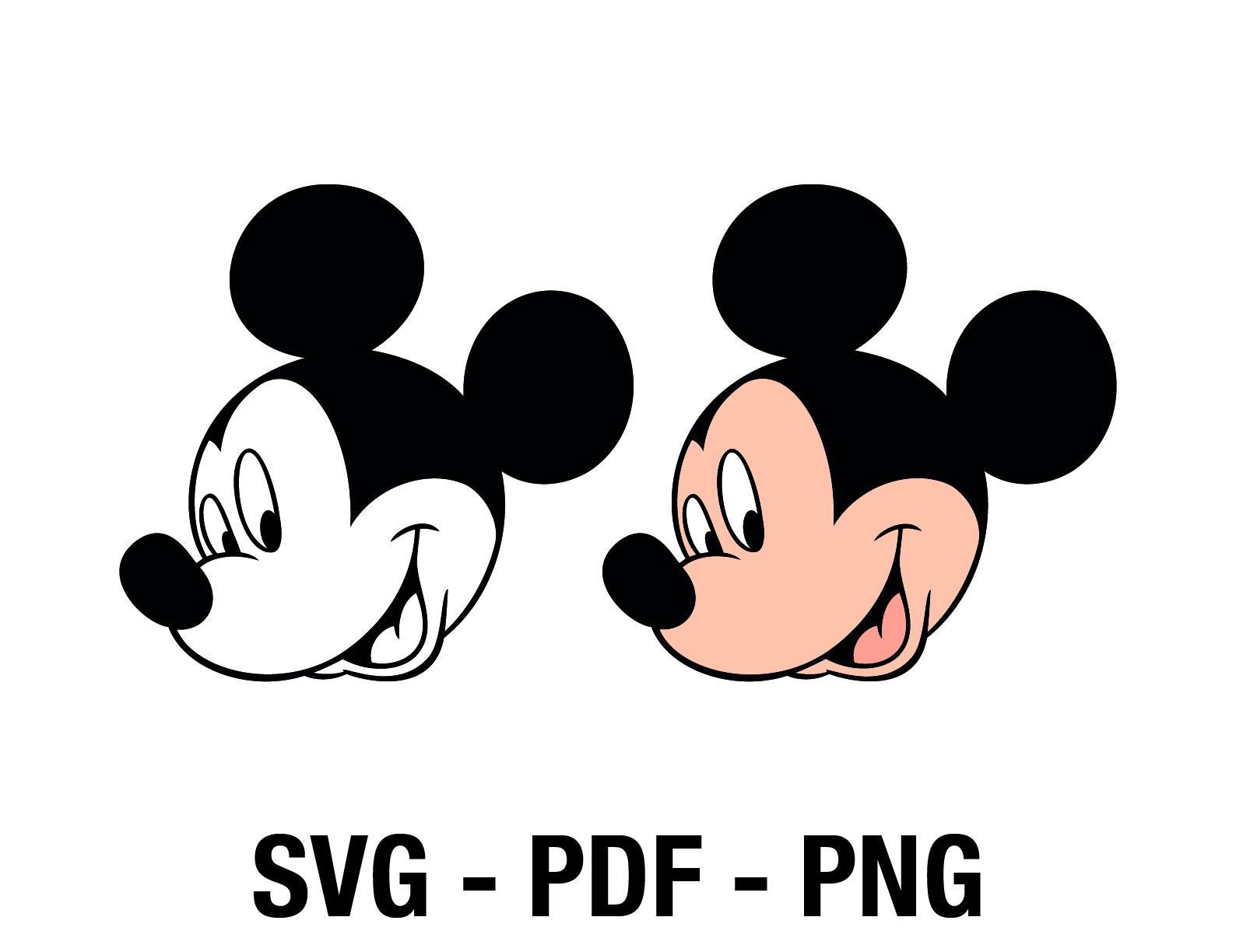 Mickey Mouse Side Smile SVG, PNG, PDF, Download File for Vinyl Decal ...