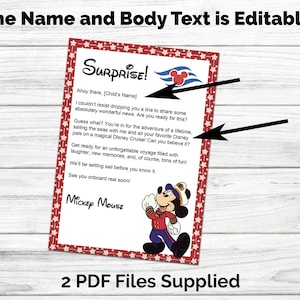 Personalized Cruise Letters From Mickey & Minnie Mouse – Editable ...
