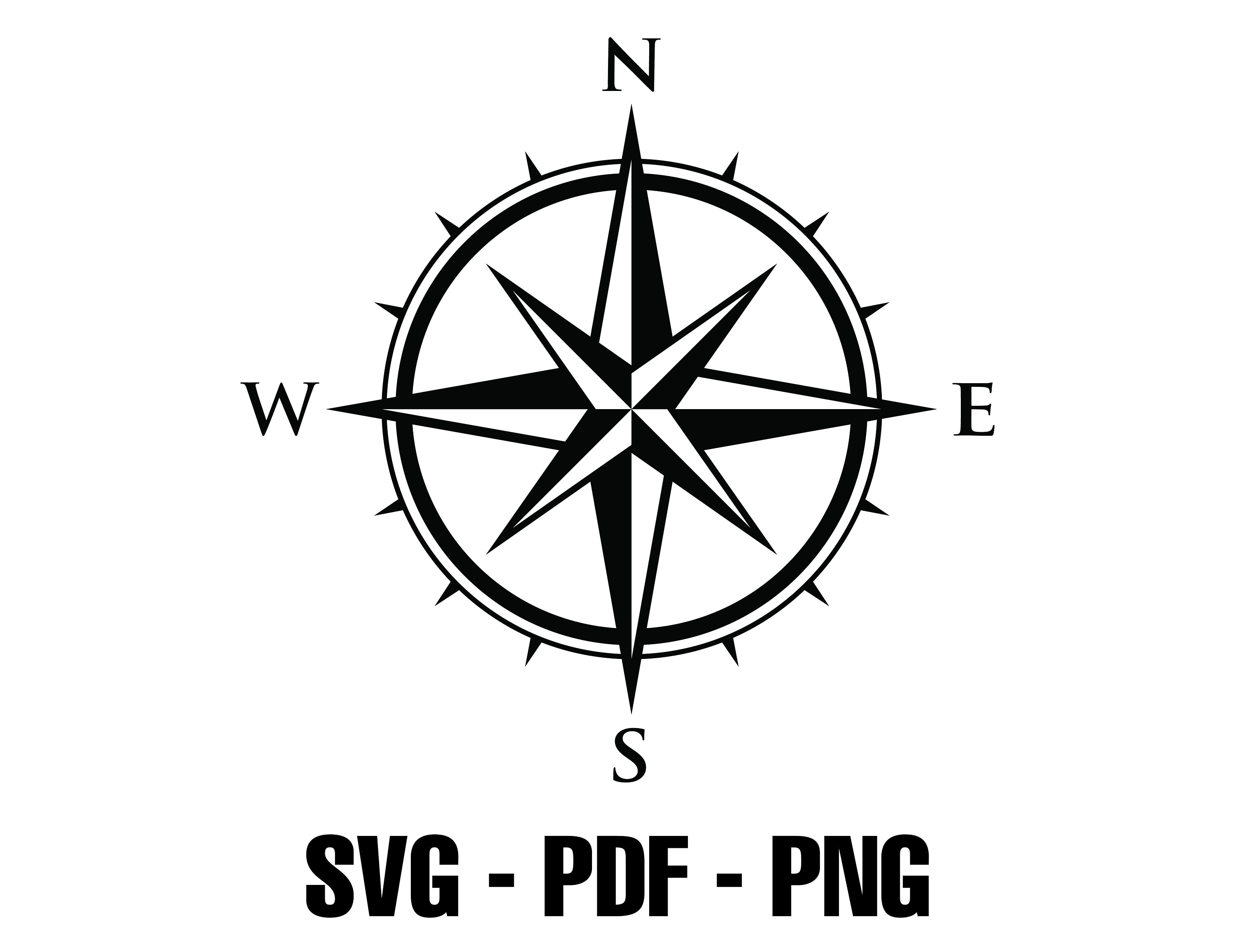 Vw Camper Compass Decal SVG, PNG, PDF, Download File for Vinyl, Cut ...