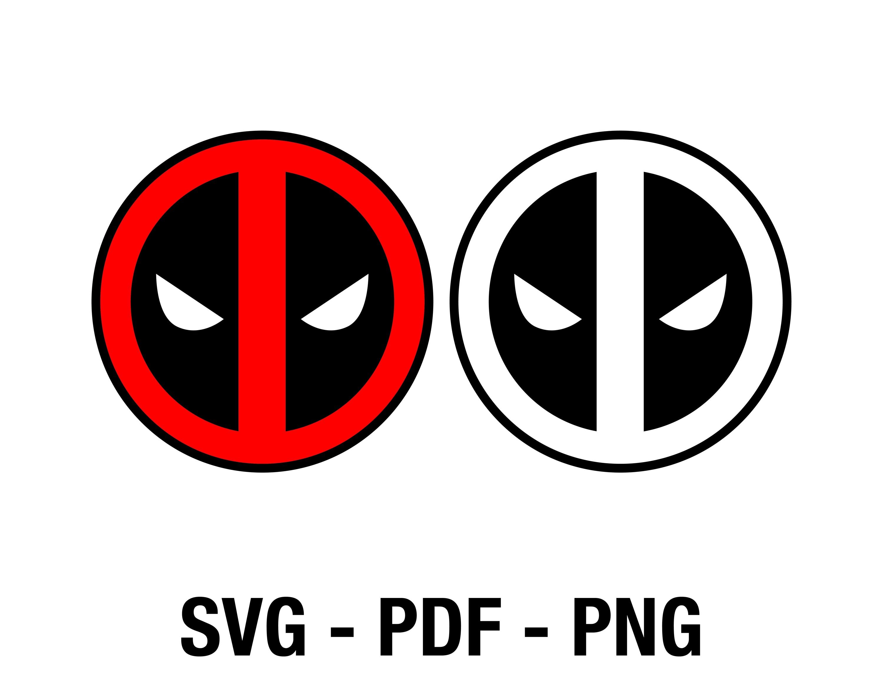 Deadpool Logo SVG, PNG, PDF, Download File for Vinyl Decal, Cut Files ...