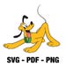 Pluto SVG, PNG, PDF, Download File for Vinyl Decal, Cut Files, Cricut ...