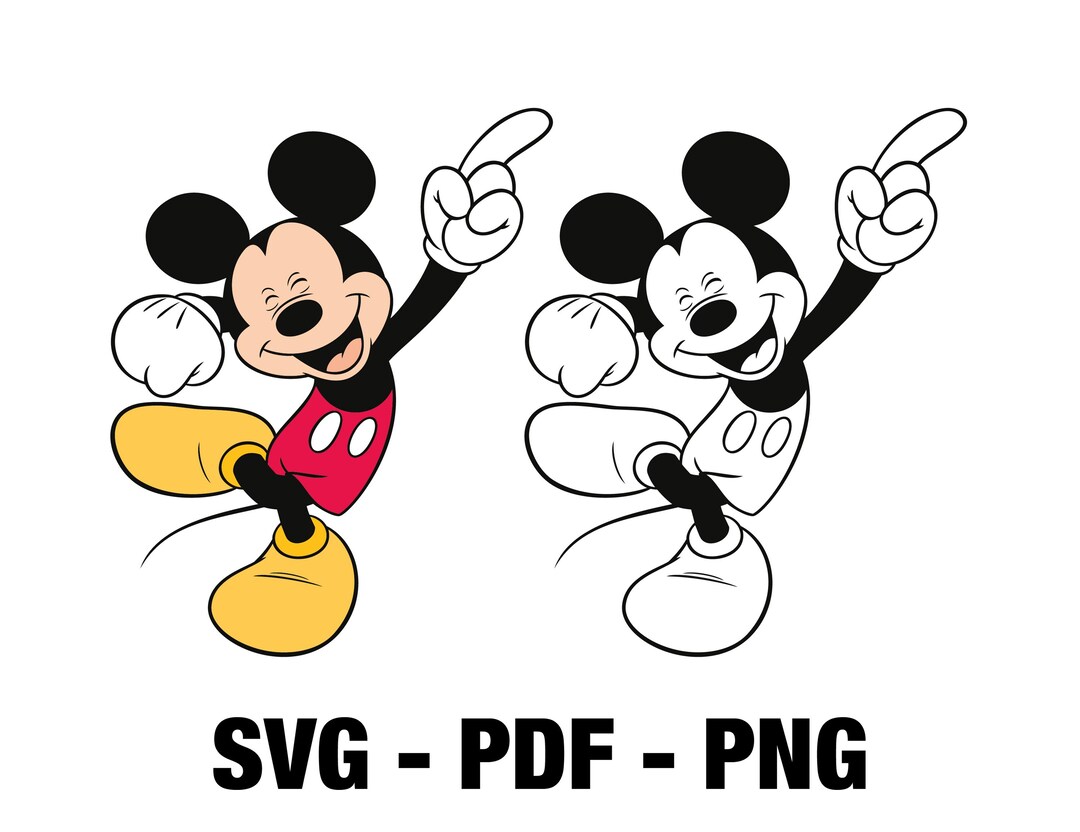 Mickey Mouse SVG, PNG, PDF, Download File for Vinyl Decal, Cut Files ...