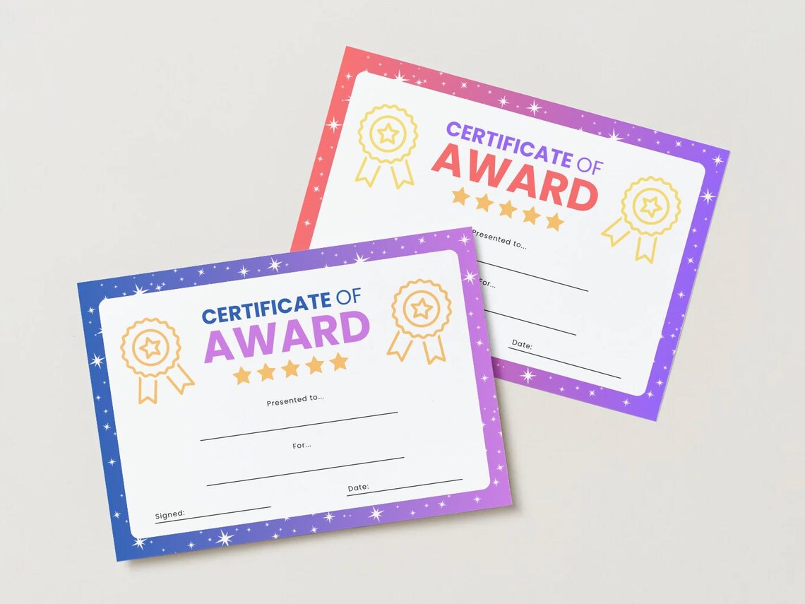 Printable Award Certificates | Recognition Certificate | School ...