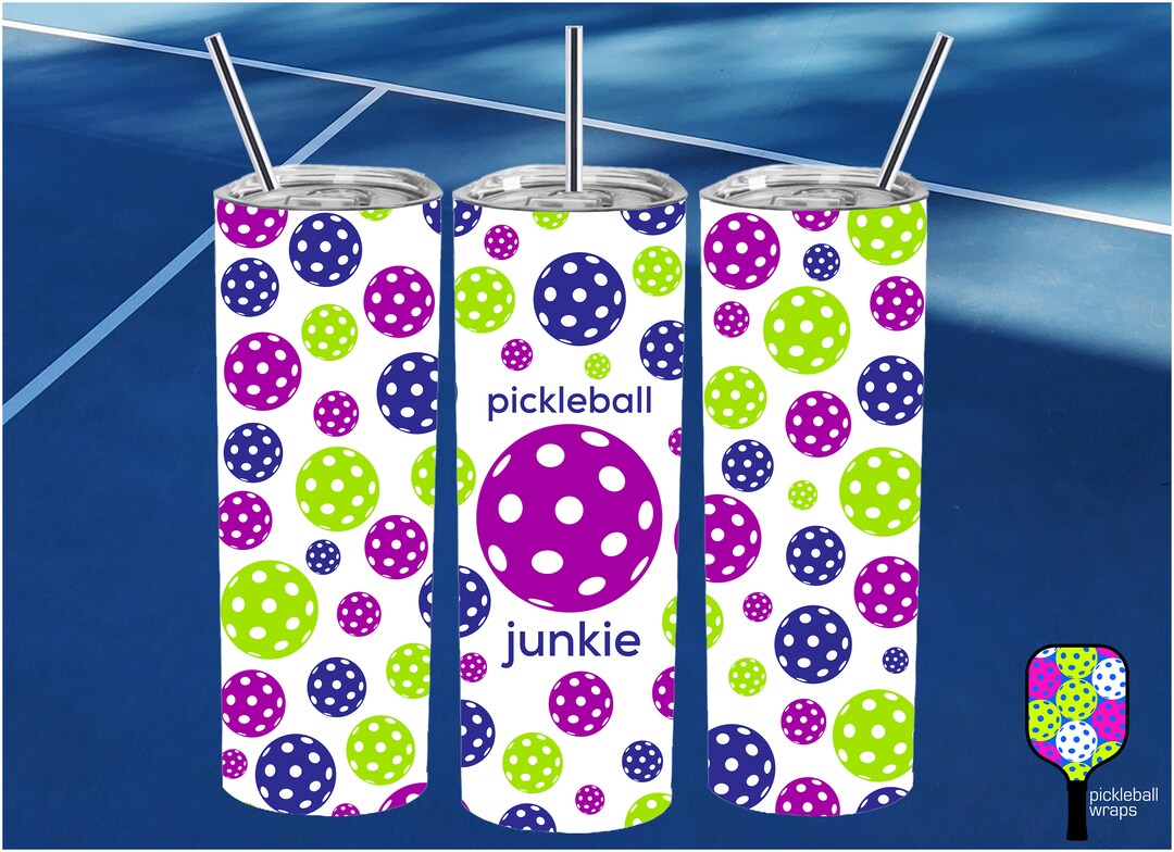 Pickleball Junkie Pickleball 20 Oz Tumbler Wrap Digital Download for ...