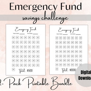 Mini Emergency Fund Savings Challenge Printable, Savings Challenge ...