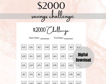 500 Dollar Mini Emergency Fund Savings Challenge Printable, Savings ...
