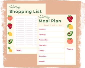 Printable Meal Planner | Printable Grocery Planner | Printable Grocery ...