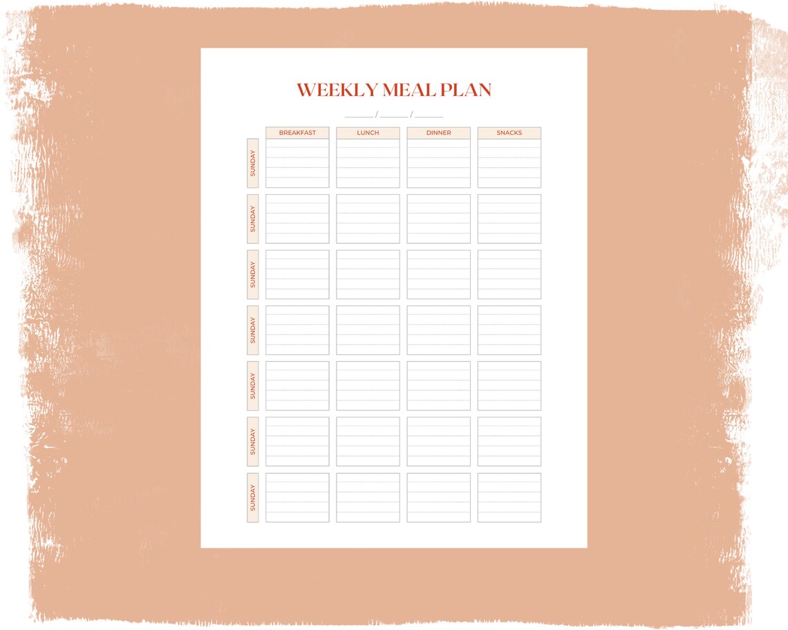 Printable Meal Planner | Printable Grocery Planner | Printable Grocery ...