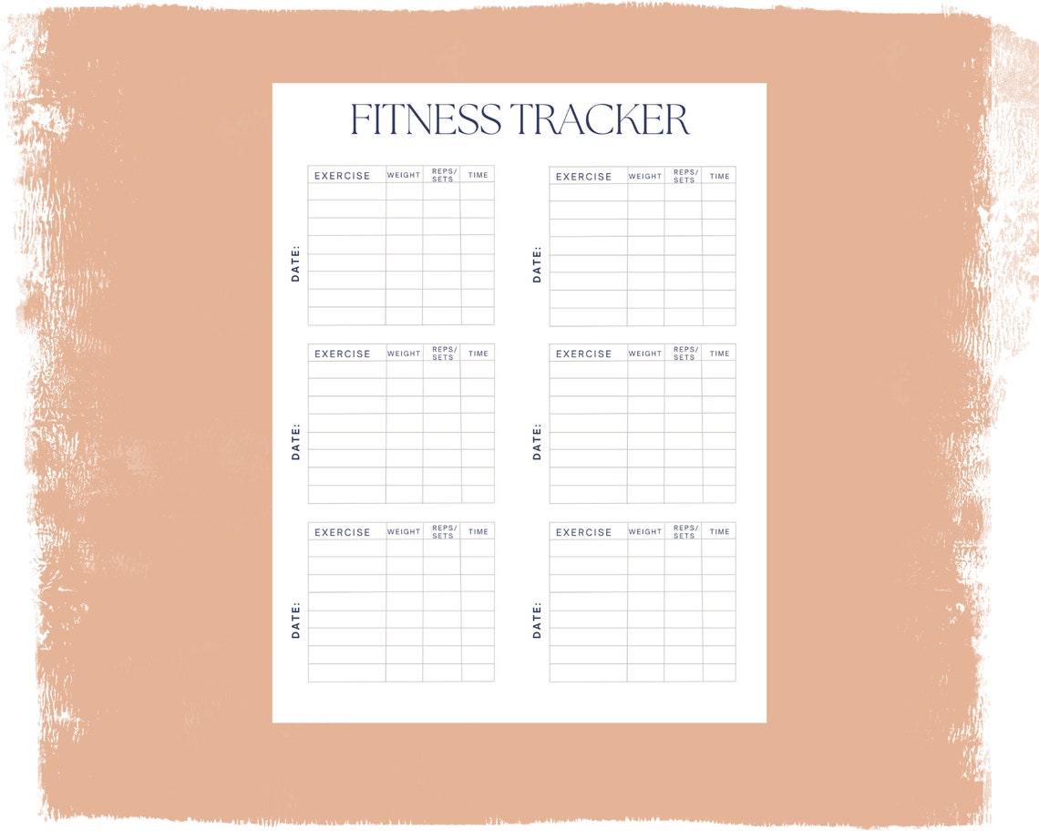 Printable Fitness Planner | Fitness Tracker | Workout Tracker | Weight ...