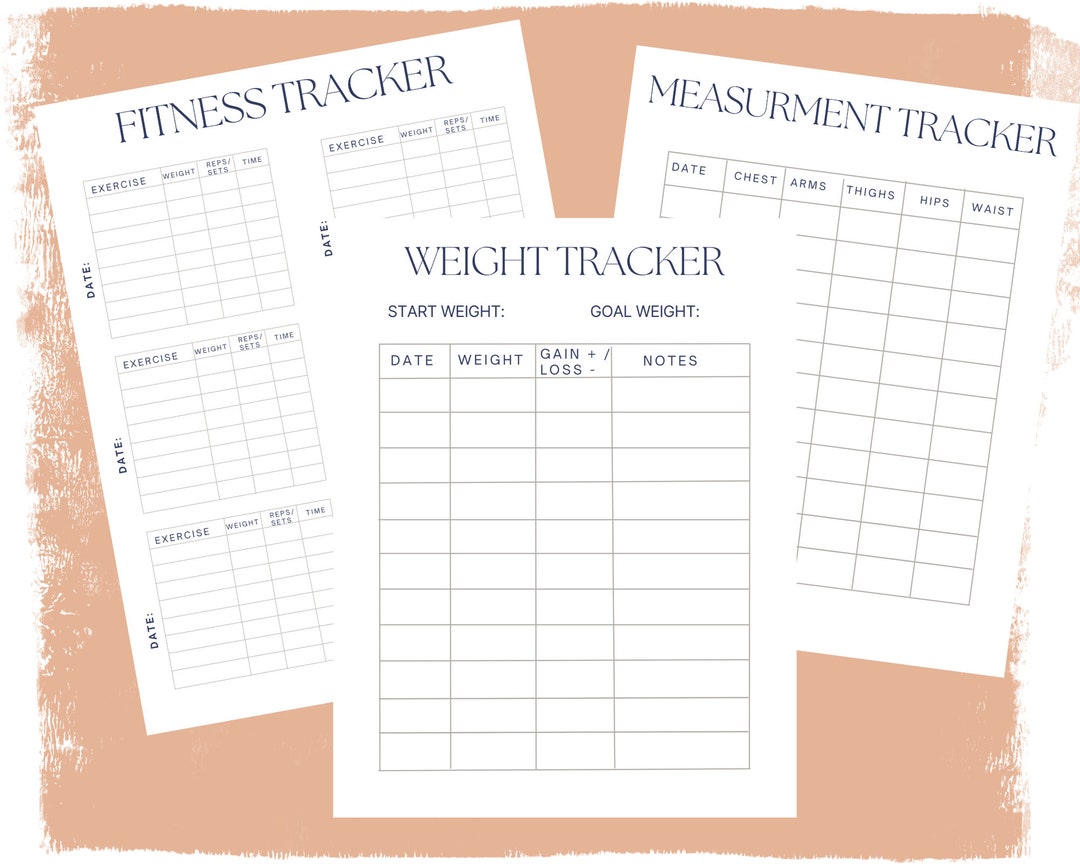 Printable Fitness Planner | Fitness Tracker | Workout Tracker | Weight ...