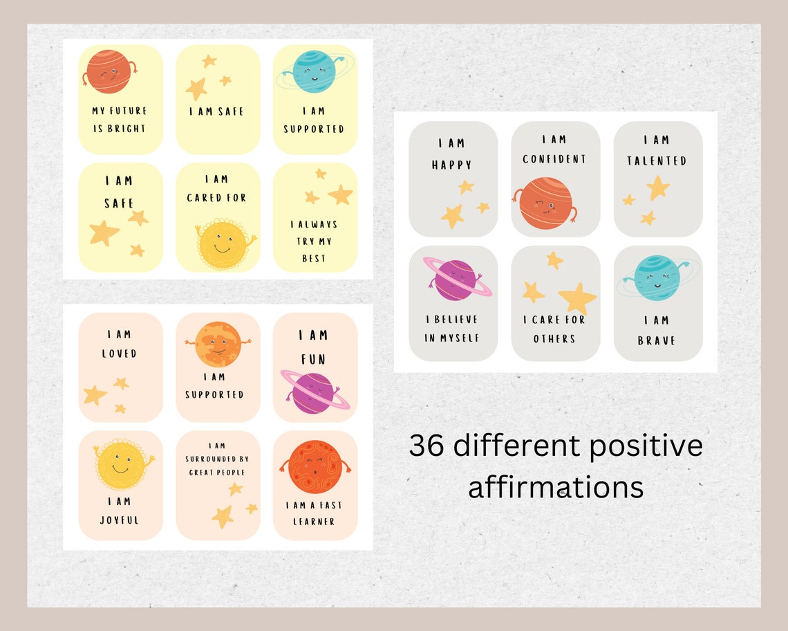 Printable Kid's Affirmation Cards | Positive Affirmation Cards for ...