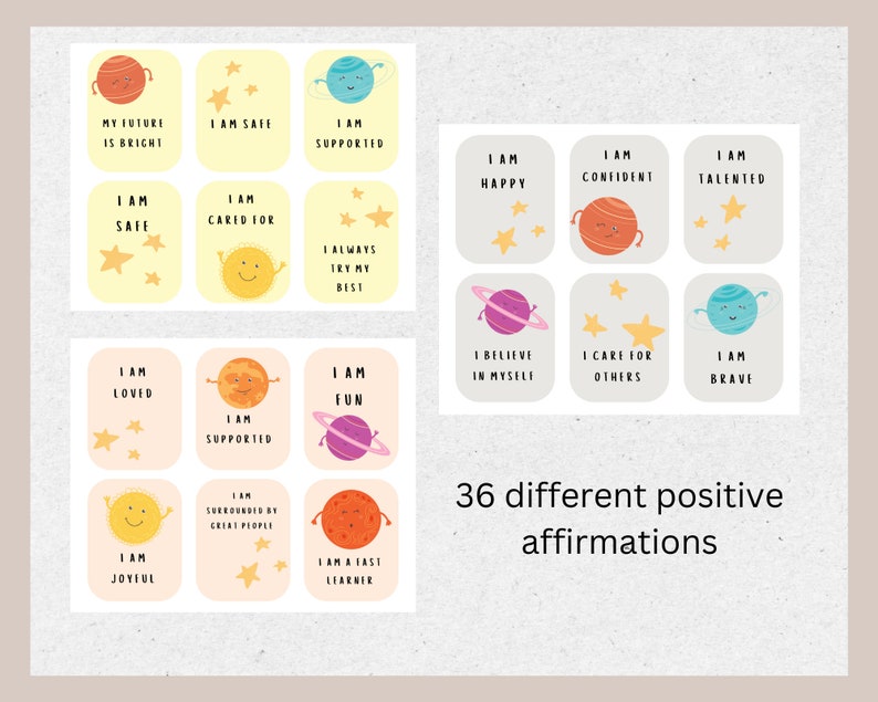 Printable Kid's Affirmation Cards | Positive Affirmation Cards for ...