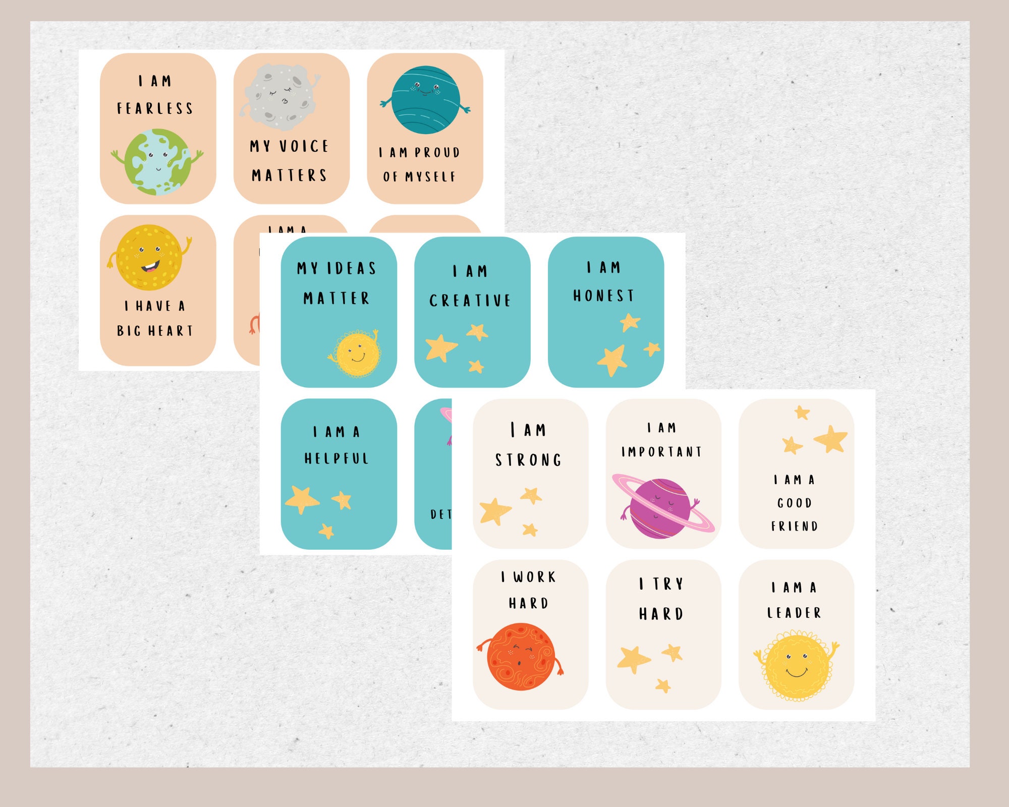 Printable Kid's Affirmation Cards | Positive Affirmation Cards for ...