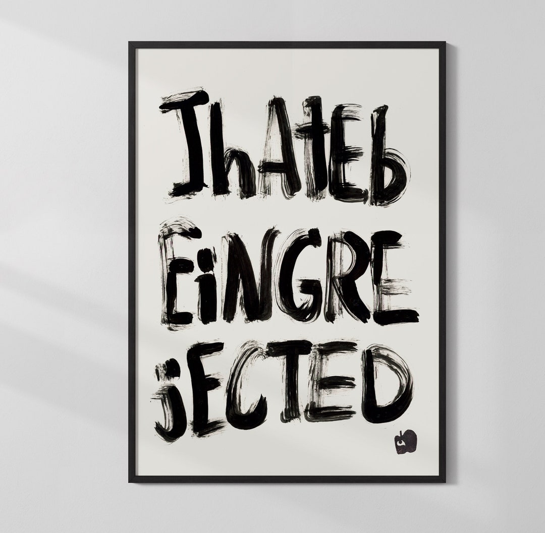 Interior Poster With Text i Hate Being Rejected - Etsy