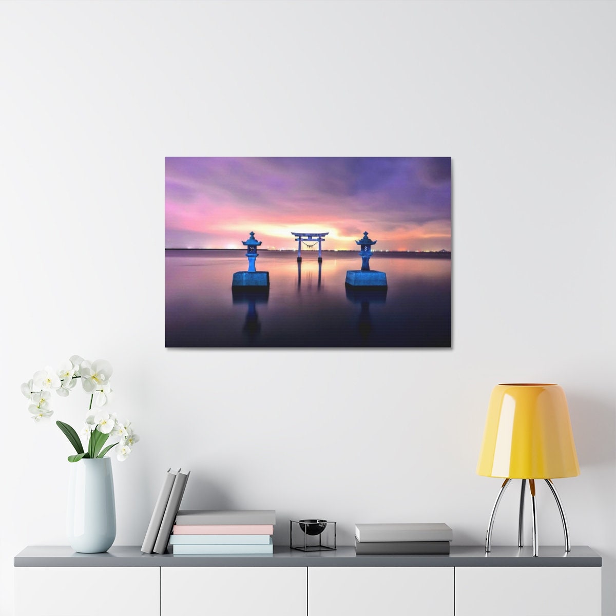 Japan Seaside Shrine Torri Gate || Torri Gate Stretched Canvas, 1.5 ...